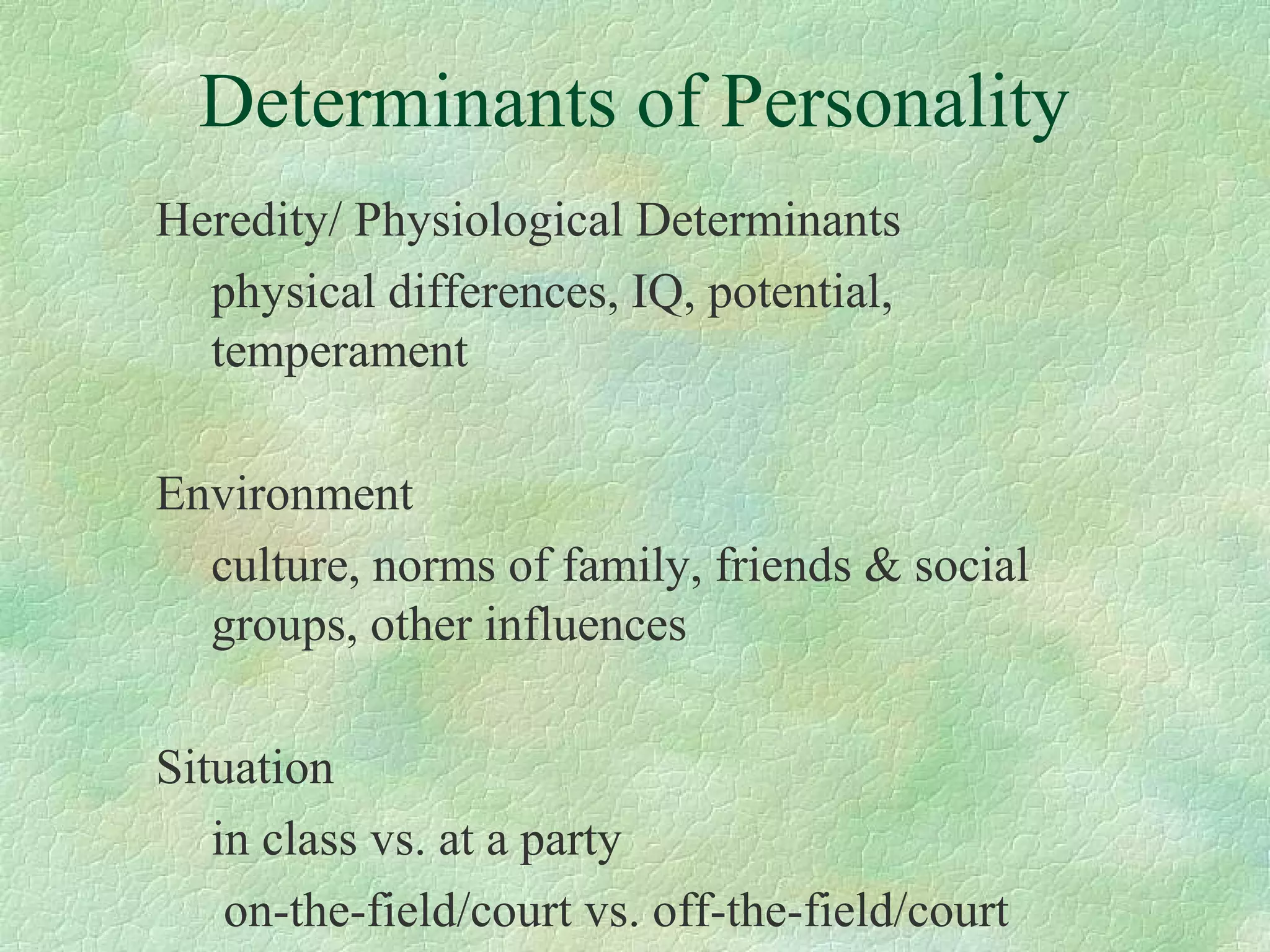 Personality & Individual Differences (Business Psychology) | PPT