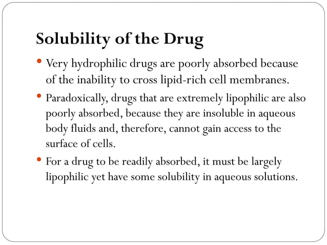 Pharmacokinetics Lecture - Absorption.ppt