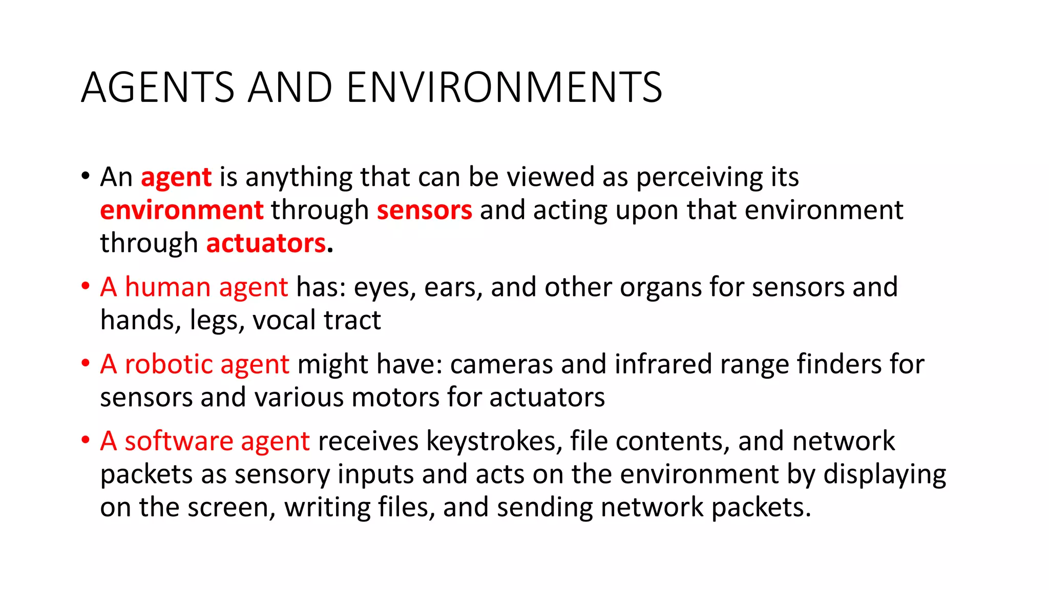 Lecture 2 agent and environment | PDF