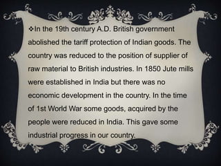 Impact of British rule on Indian Economy | PPTX