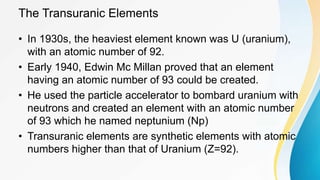LECTURE 2-Concept of atomic Number Led to the Synthesis of New Elements ...