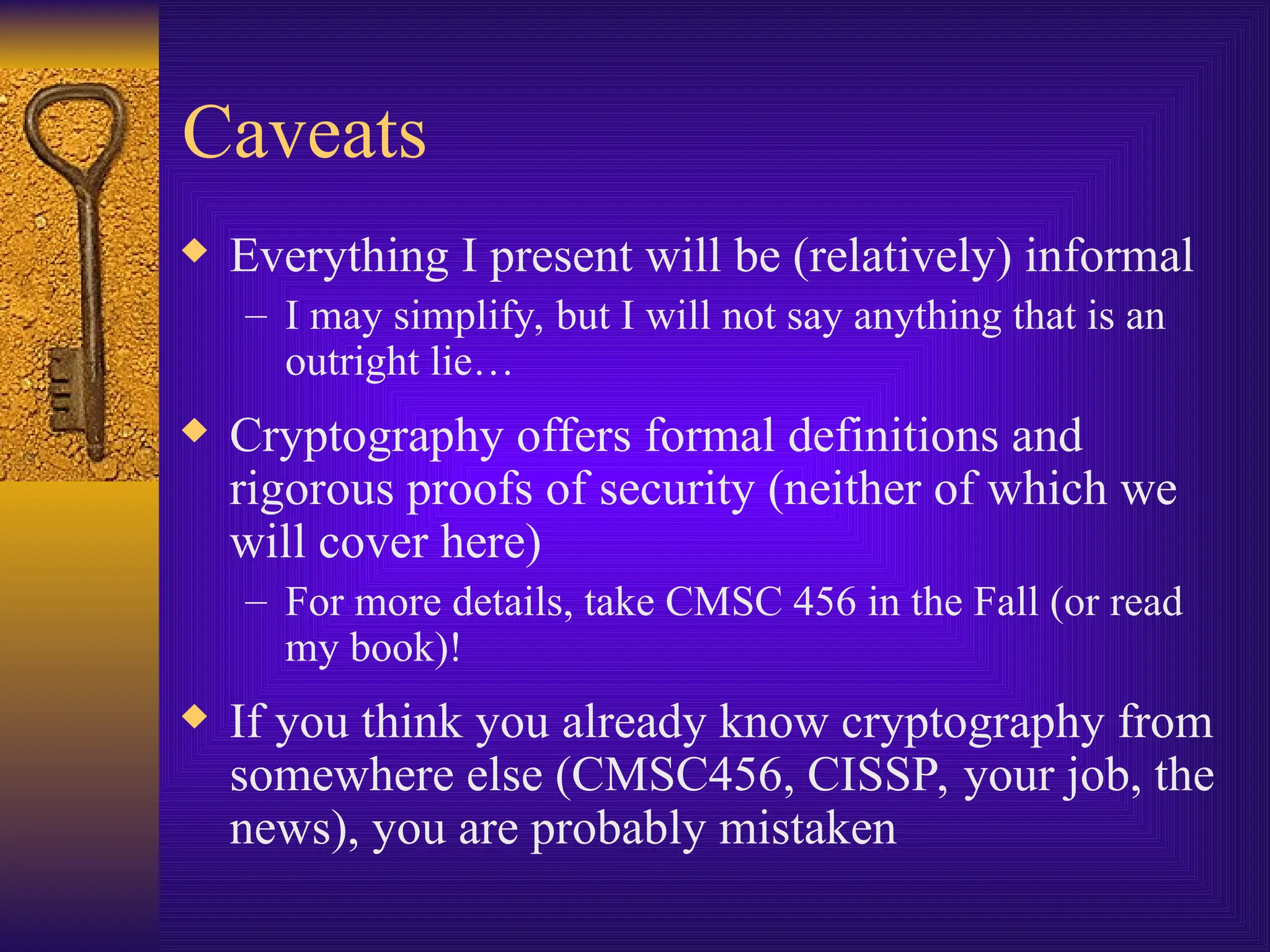lecture2-Cryptography Its Uses and Limitations.ppt