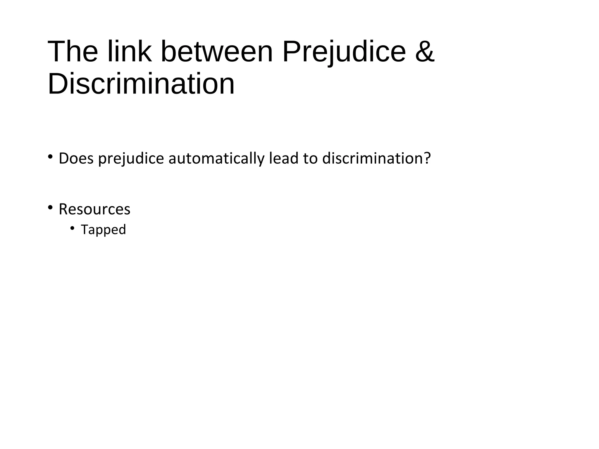Lecture 2 defining stereotypes, prejudice & discrimination | PPT