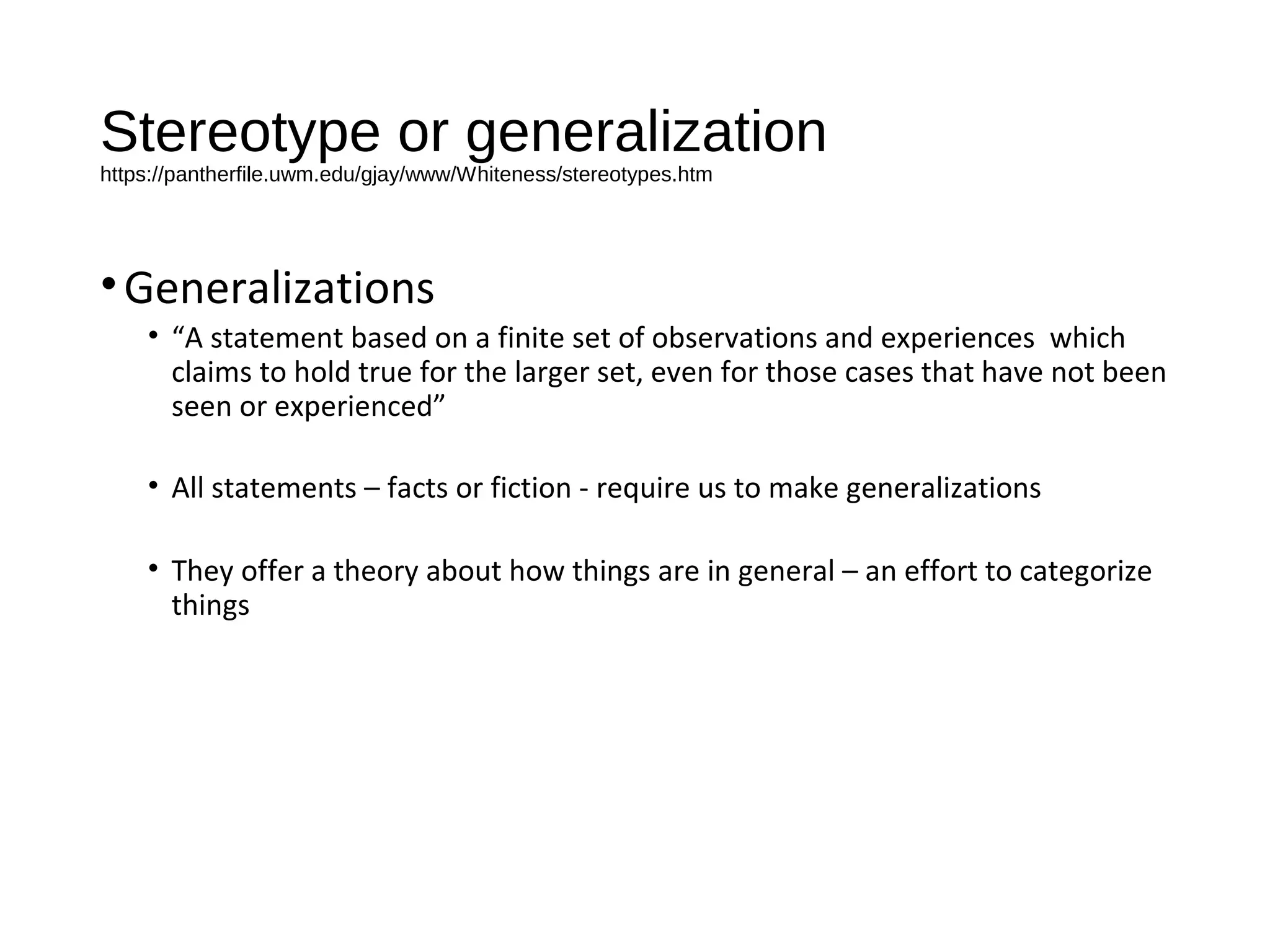 Lecture 2 defining stereotypes, prejudice & discrimination | PPT