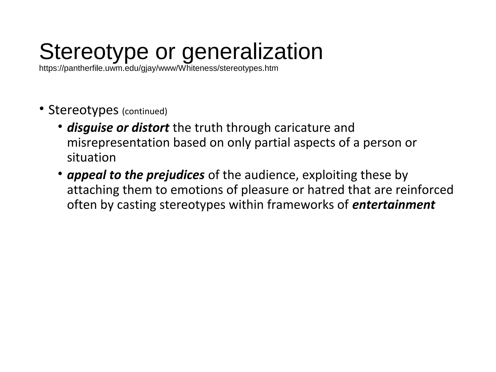 Lecture 2 defining stereotypes, prejudice & discrimination | PPT
