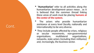 Strategic Planning in the Humanitarian Sector | PPTX