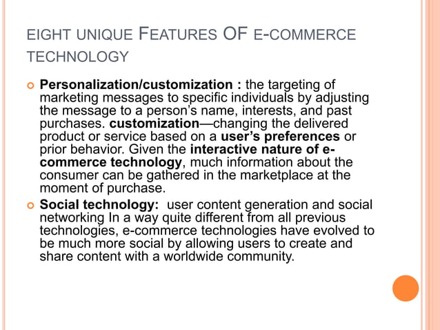 Lecture 2 e-cmmerce , types of e-commerces-an introduction | PPTX | Internet | Computing