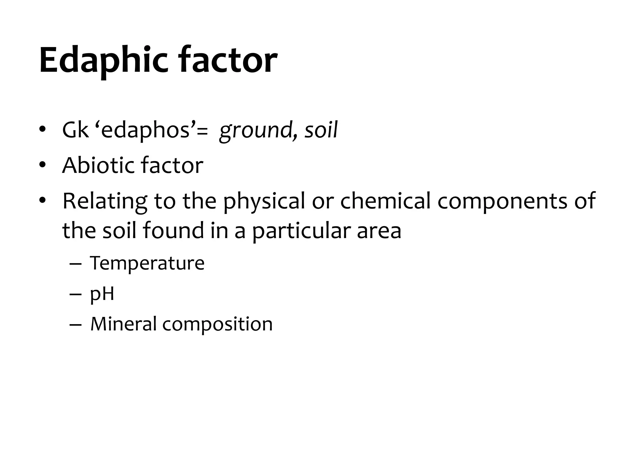 Lecture 2. edaphic factors | PDF