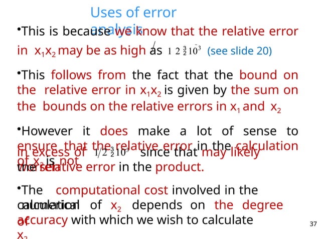 Lecture 2 - Error Analysis - Numerical Analysis | PPTX Lecture 2 - Error Analysis - Numerical Analysis | PPTX