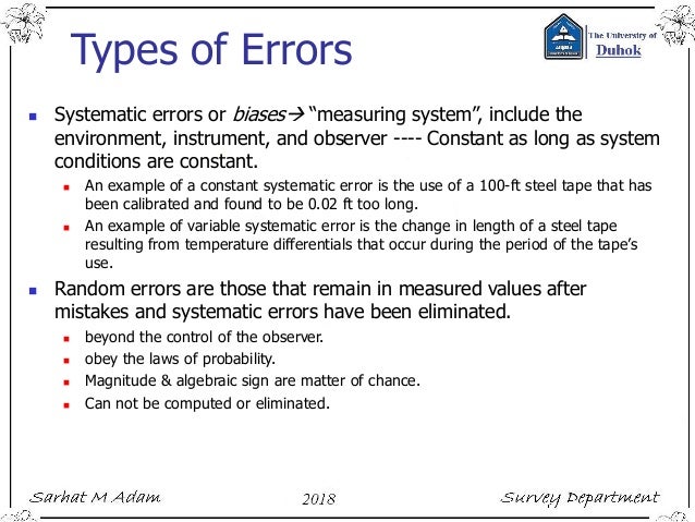 Lecture 2 errors and uncertainty