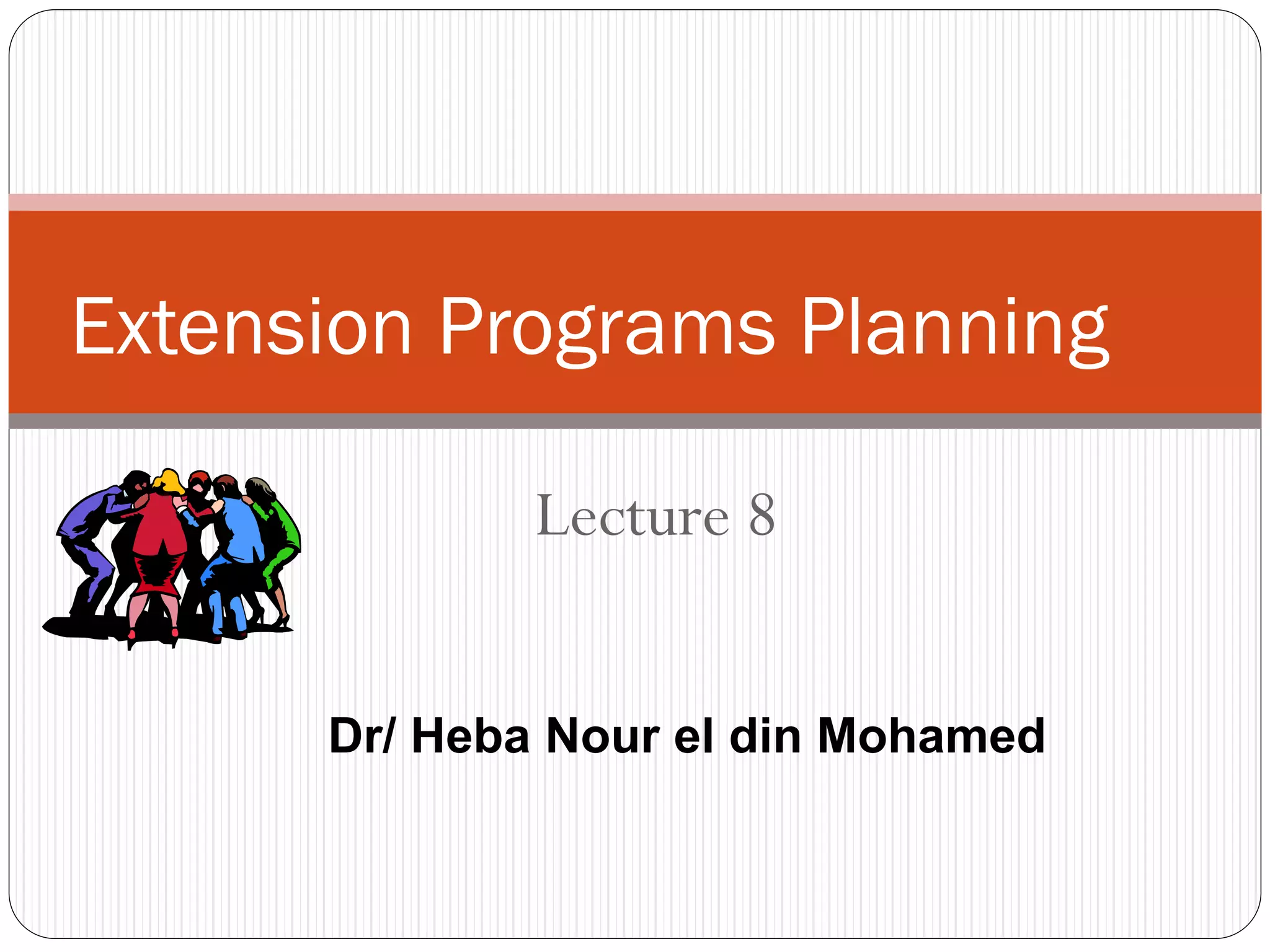 Extension Programs Planning | PDF