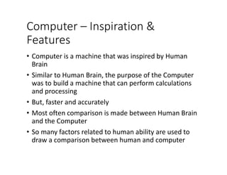 Lecture#2-Featuers of Computers in modern technology and its benefits | PDF