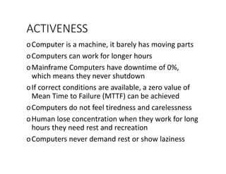 Lecture#2-Featuers of Computers in modern technology and its benefits | PDF