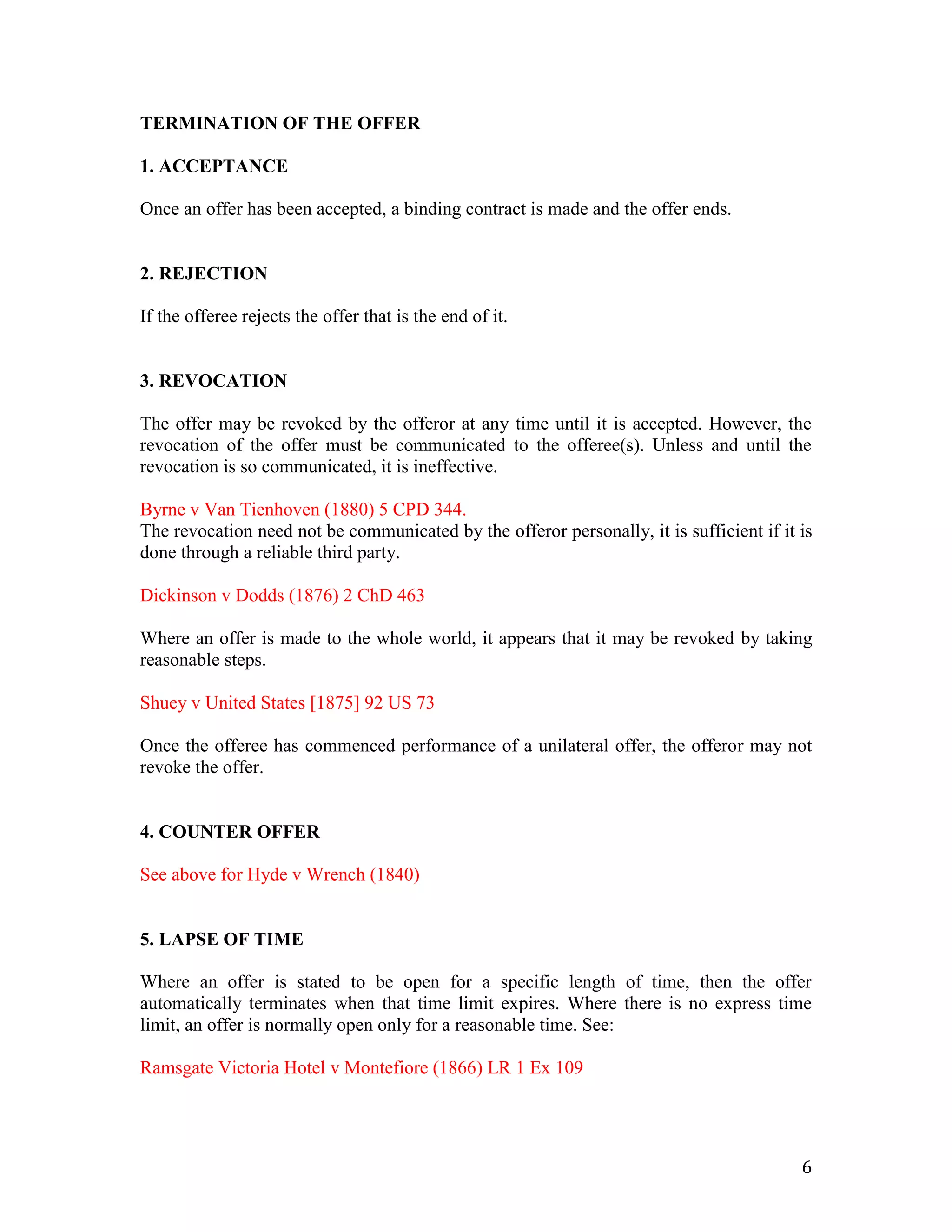 Lecture 2 formation of a contract | DOCX