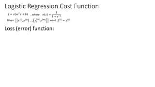 [Lecture 2] AI and Deep Learning: Logistic Regression (Theory) | PPTX