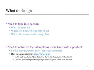 Human Computer Interaction: Lecture 2: Interaction Design | PPT