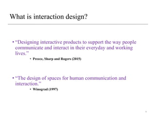 Human Computer Interaction: Lecture 2: Interaction Design | PPT