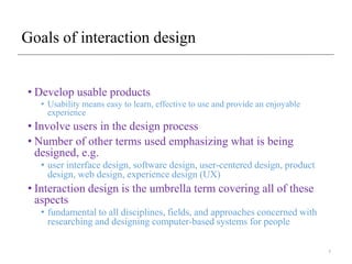 Human Computer Interaction: Lecture 2: Interaction Design | PPT