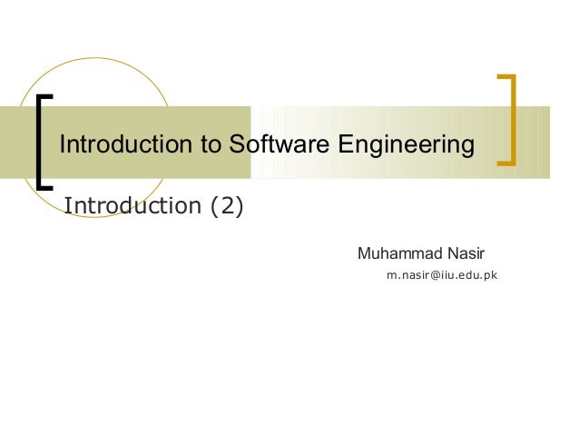 Lecture 2 Introduction To Software Engineering 1