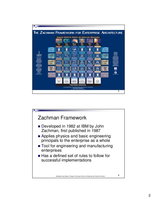 Lecture2 is353-ea(the zachma framework)