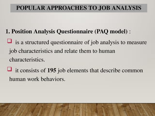 Lecture 2 - Job Analysis for HRM students.pptx | Resume Writing and ...