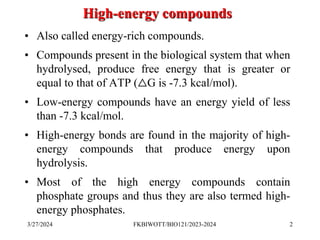 Lecture 2 - MBM 110 .pptx | Chemistry | Science
