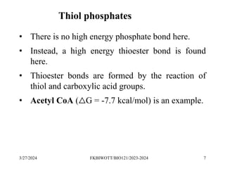 Lecture 2 - MBM 110 .pptx | Chemistry | Science