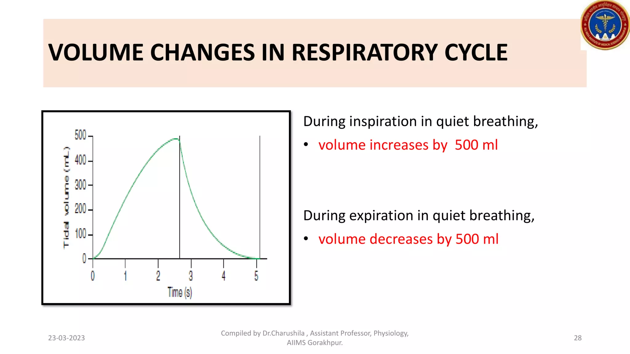 lecture 2/2023-Respiratory Physiology - Mechanics of respiration.pdf | PDF