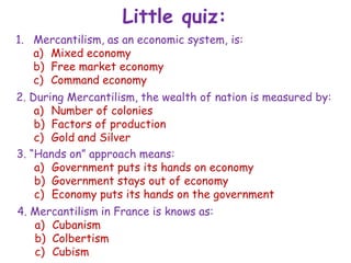 Lecture 2 Mercantilism | PPT