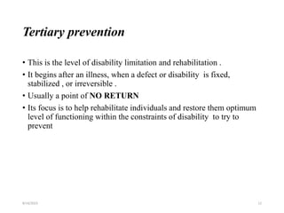 Lecture 2 - NATURAL HISTORY OF A DISEASE.pptx | Physical Therapy | Wellness