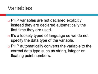 Lecture 2 php basics (1) | PPT