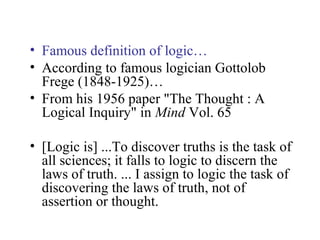 Lecture # 2 principles of logics | PPT | Physics | Science