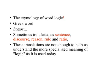 Lecture # 2 principles of logics | PPT | Physics | Science