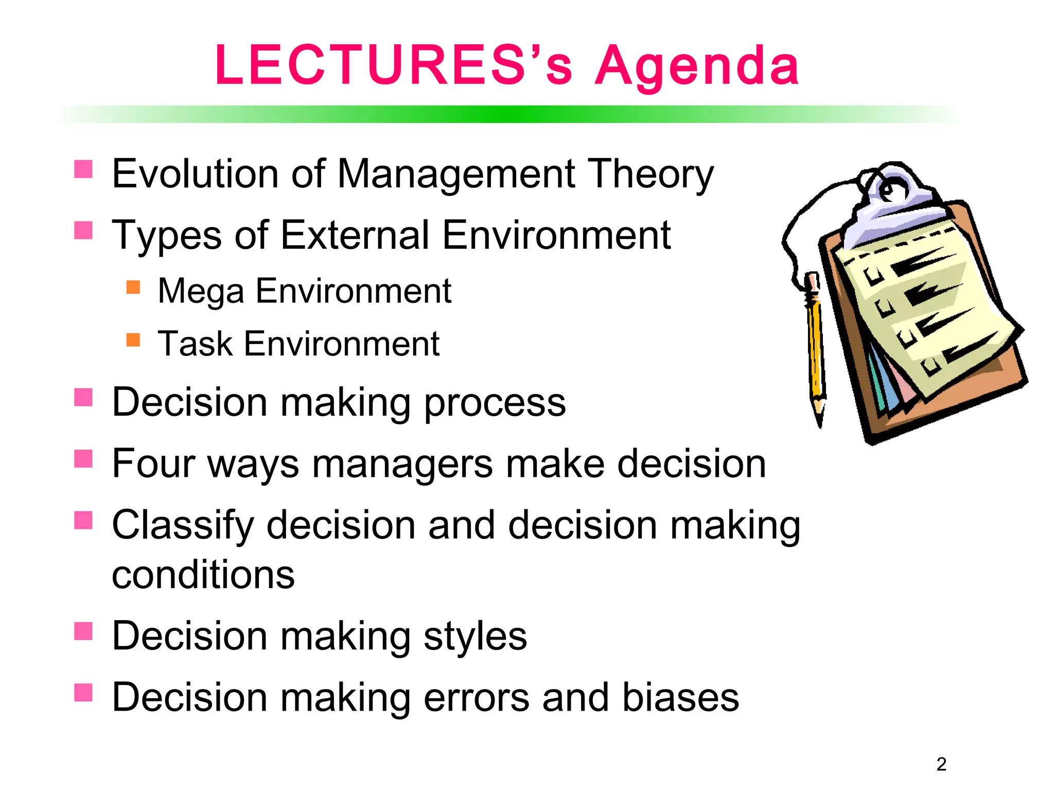Principles of Management - Lecture 2 | PPT