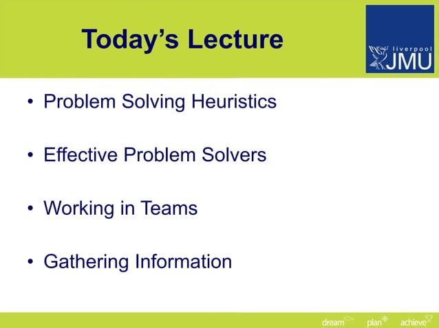 Lecture 2 problem solving strategies | PPT