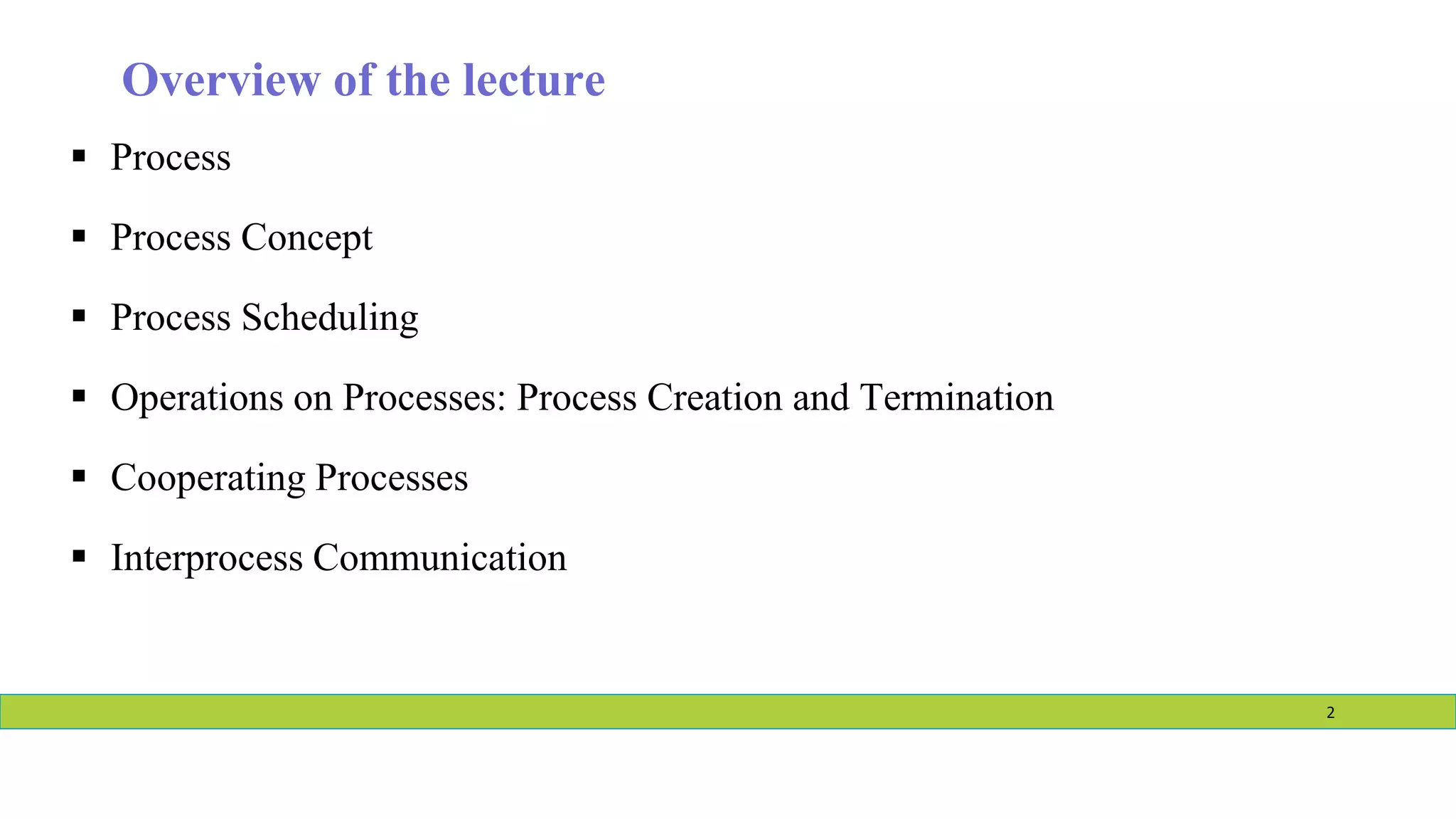 Lecture 2- Processes.pdf | Operating Systems | Computer Software and Applications