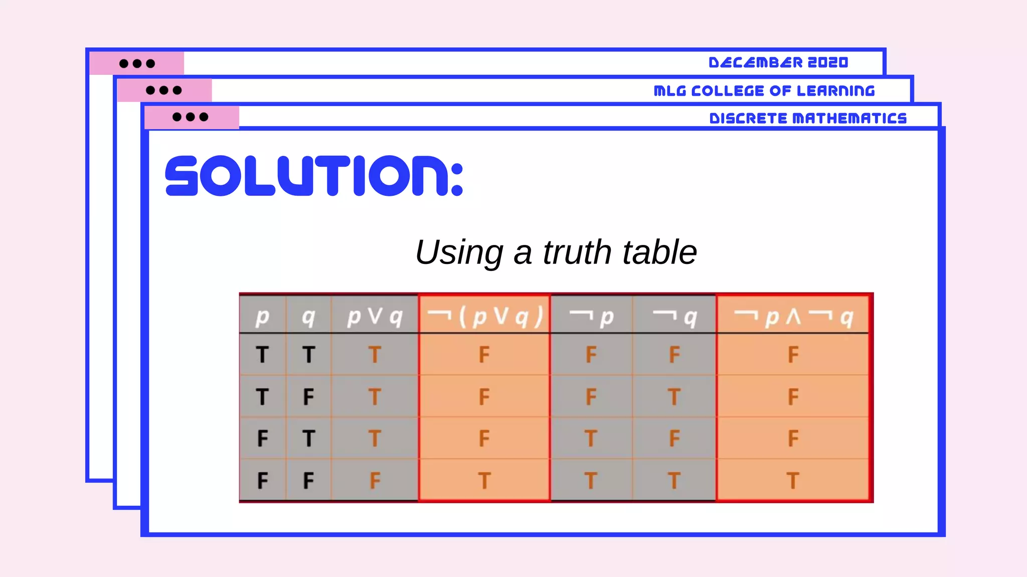 LECTURE 2: PROPOSITIONAL EQUIVALENCES | PPTX