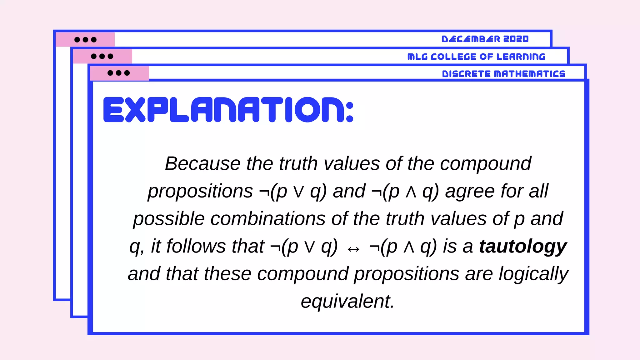 LECTURE 2: PROPOSITIONAL EQUIVALENCES | PPTX