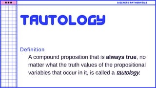 LECTURE 2: PROPOSITIONAL EQUIVALENCES | PPTX