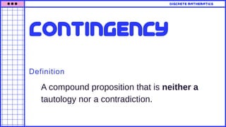 LECTURE 2: PROPOSITIONAL EQUIVALENCES | PPTX