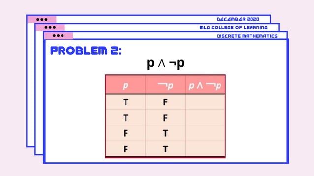 LECTURE 2: PROPOSITIONAL EQUIVALENCES | PPTX | Chemistry | Science