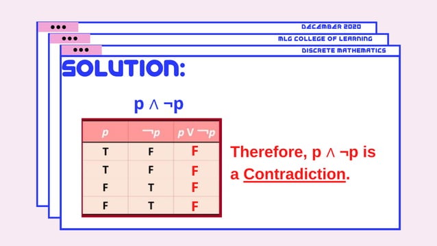LECTURE 2: PROPOSITIONAL EQUIVALENCES | PPTX | Chemistry | Science