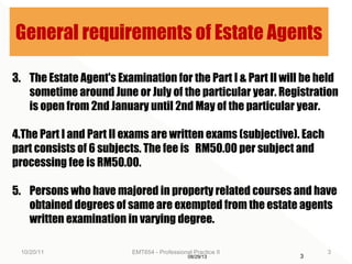 Lecture 2 registration of estate agents | PPT