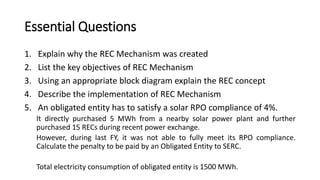 Renewable Energy Certificate (REC) Mechanism | PPTX