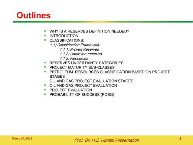 PETROLEUM RESERVES AND RESOURCES: Standardization of Petroleum ...