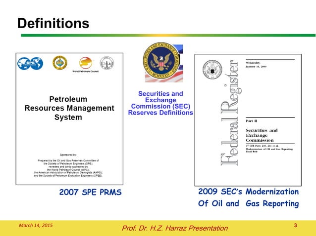 PETROLEUM RESERVES AND RESOURCES: Standardization of Petroleum ...