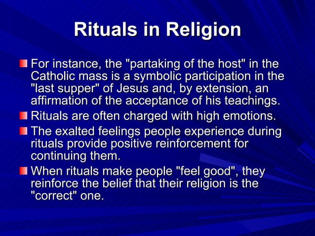 Lecture 2 rituals in religion | PPT