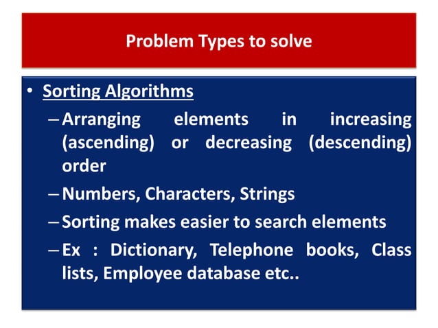 Lecture 2 role of algorithms in computing Lecture 2 role of algorithms in computing
