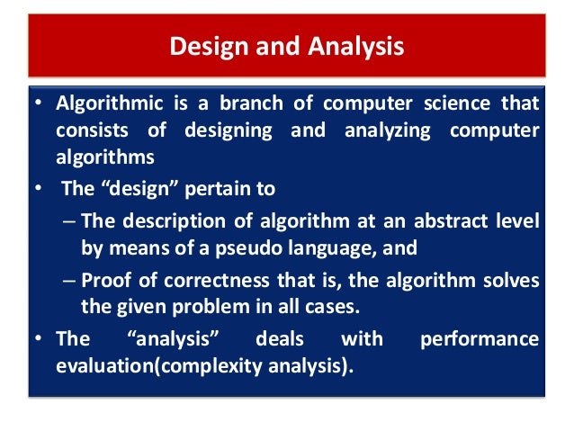 Lecture 2 role of algorithms in computing