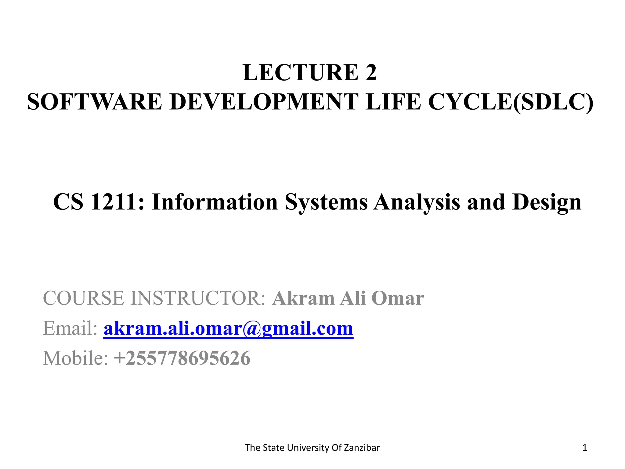 Software development life cycle (SDLC) Models | PPTX